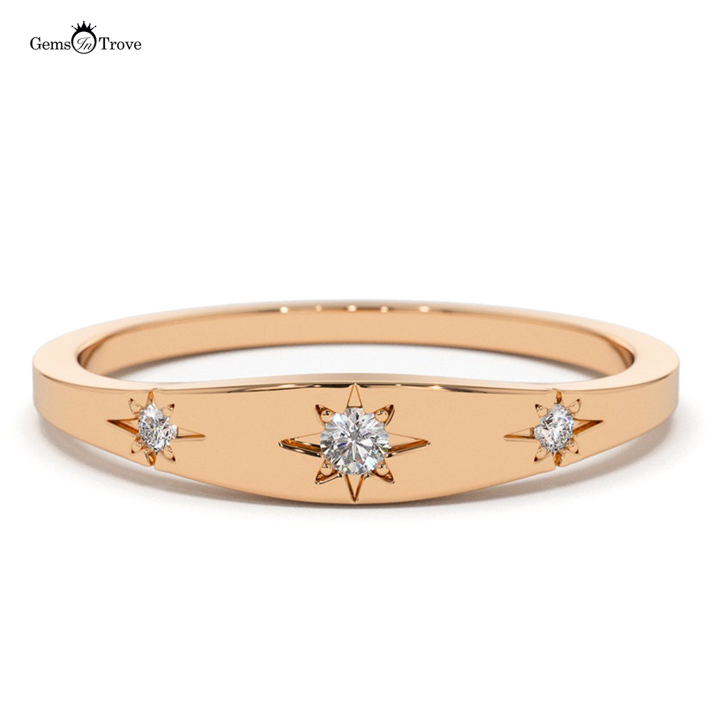 Star Design Diamond Band – Gems In Trove
